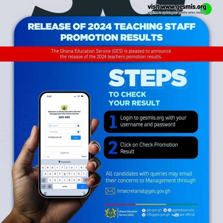 Ghana Education Service Releases 2024 Teaching Staff Promotion Results ...